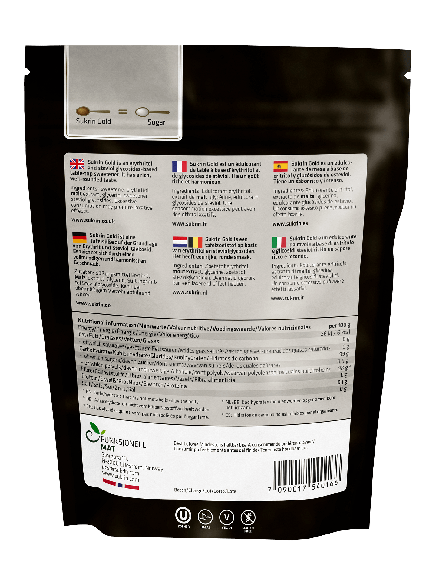 Sukrin Gold - Ketonic - Australia/New Zealand